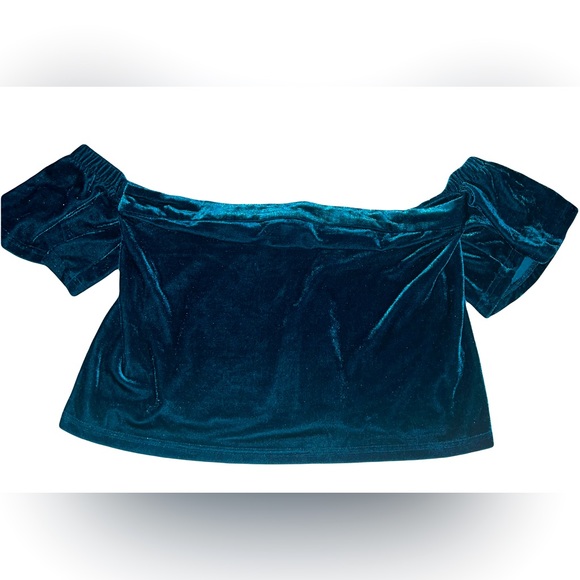 zeagoo | Tops | Aesthetically Swayed Shoulderless Aqua Croptop | Poshmark